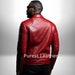 Genuine Red Leather Jacket for Men Personalized Leather Jacket Men Real ...