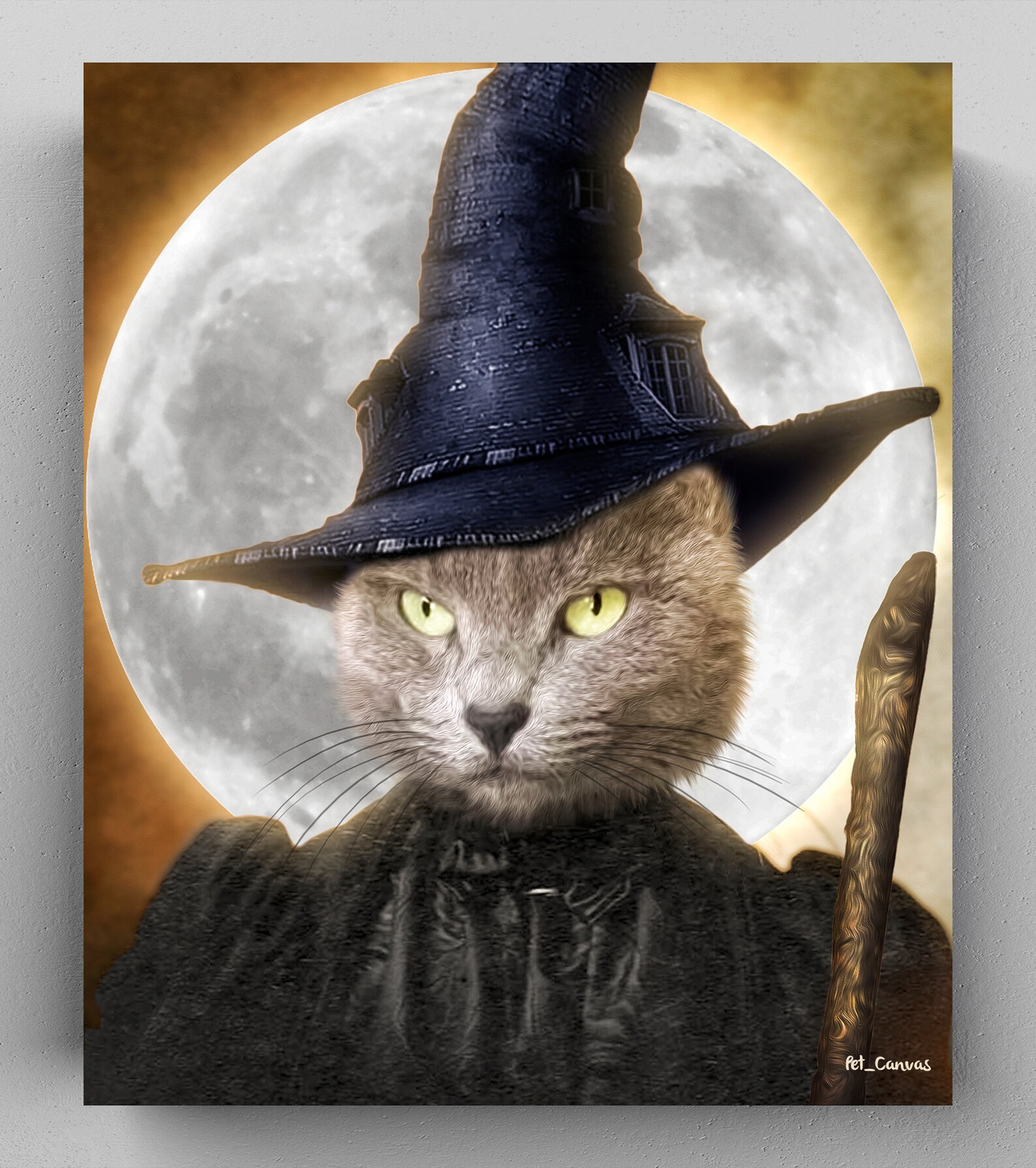 Custom Witch Pet Portrait: Regal Animal Painting (digital or Canvas) - Etsy