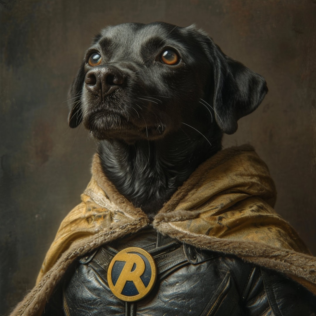 Custom Robin Dog Portrait: Superhero Pet Art (digital or Canvas) - Etsy