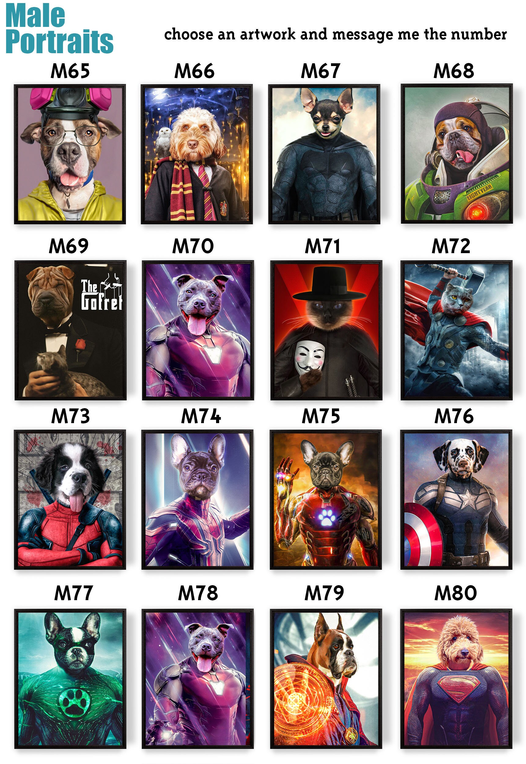 Custom Dog Pool Pet Portrait, Deadpool Cat Painting, Pet Lovers Gift ...