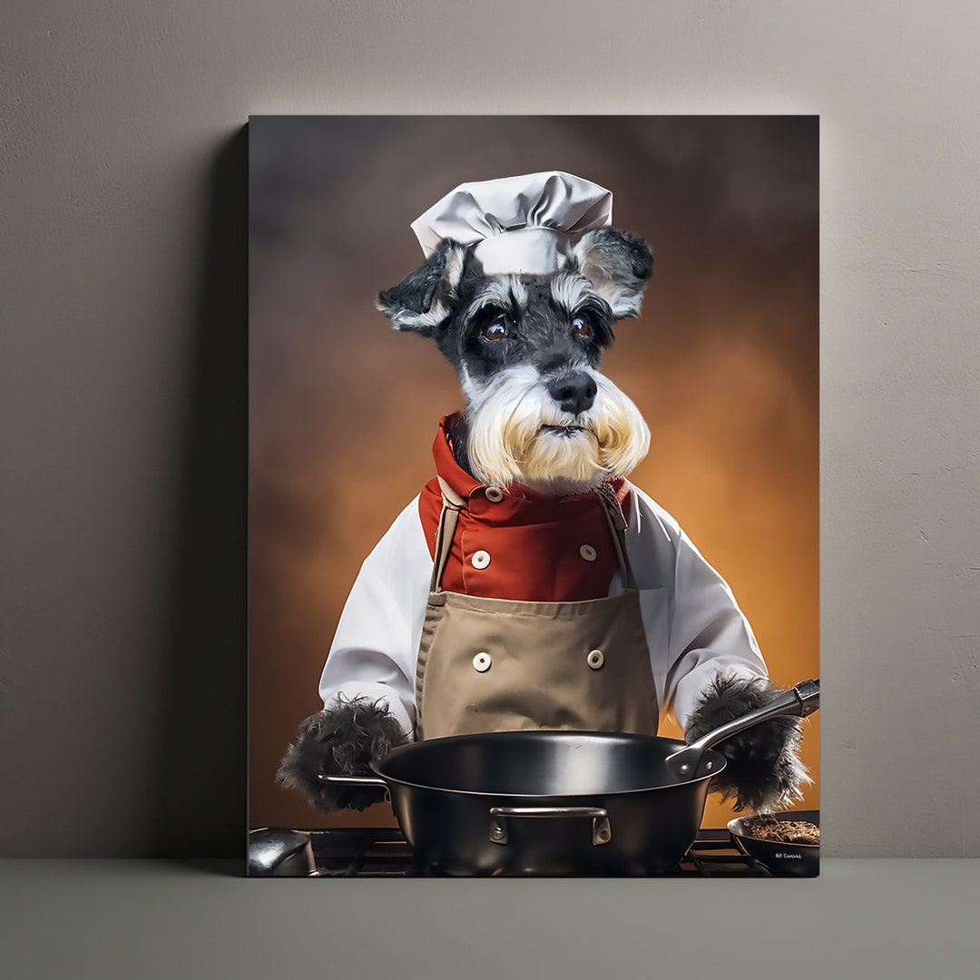 Custom Chef Pet Portrait: Masterchef Cat or Dog Painting - Etsy