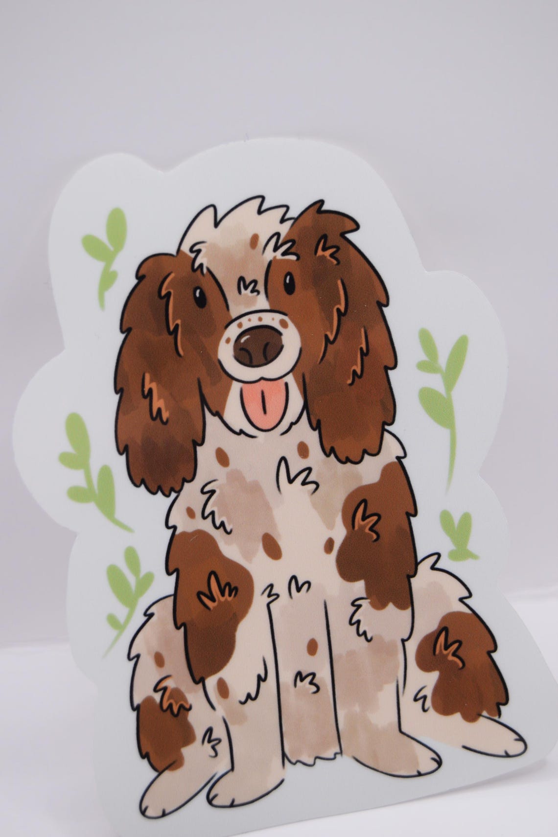 Dog Sticker - Springer Spaniel Sticker X1 Glossy Vinyl. Cute Decoration ...