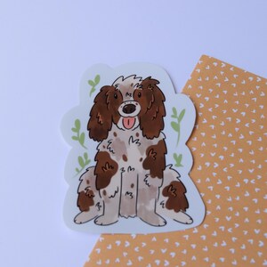 Dog Sticker - Springer Spaniel Sticker X1 Glossy Vinyl. Cute Decoration ...
