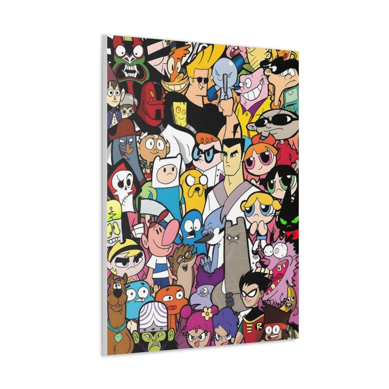 Cartoon Characters Canvas Painting for Kids Room Decoration Cartoon ...