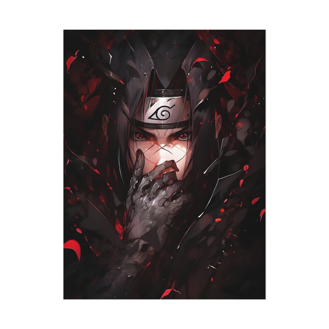 Itachi Uchiha Poster Custom Minimalist Anime Poster Naruto - Etsy