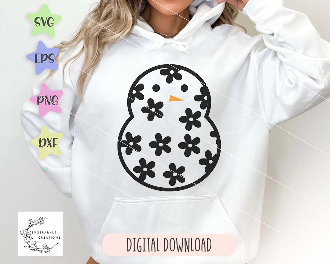 Groovy Snowman SVG Cute Snowman SVG Retro Christmas SVG - Etsy