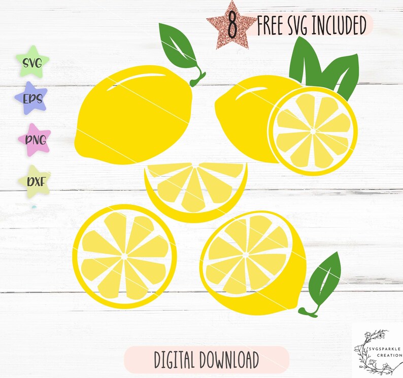Lemon SVG Lemon Slice SVG - Etsy