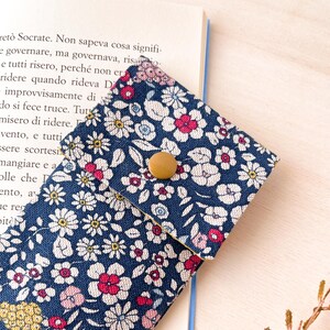 Blue Flowers Pencil Case, Floral Flat Pen Pouch, Pencils Bag, Aesthetic ...