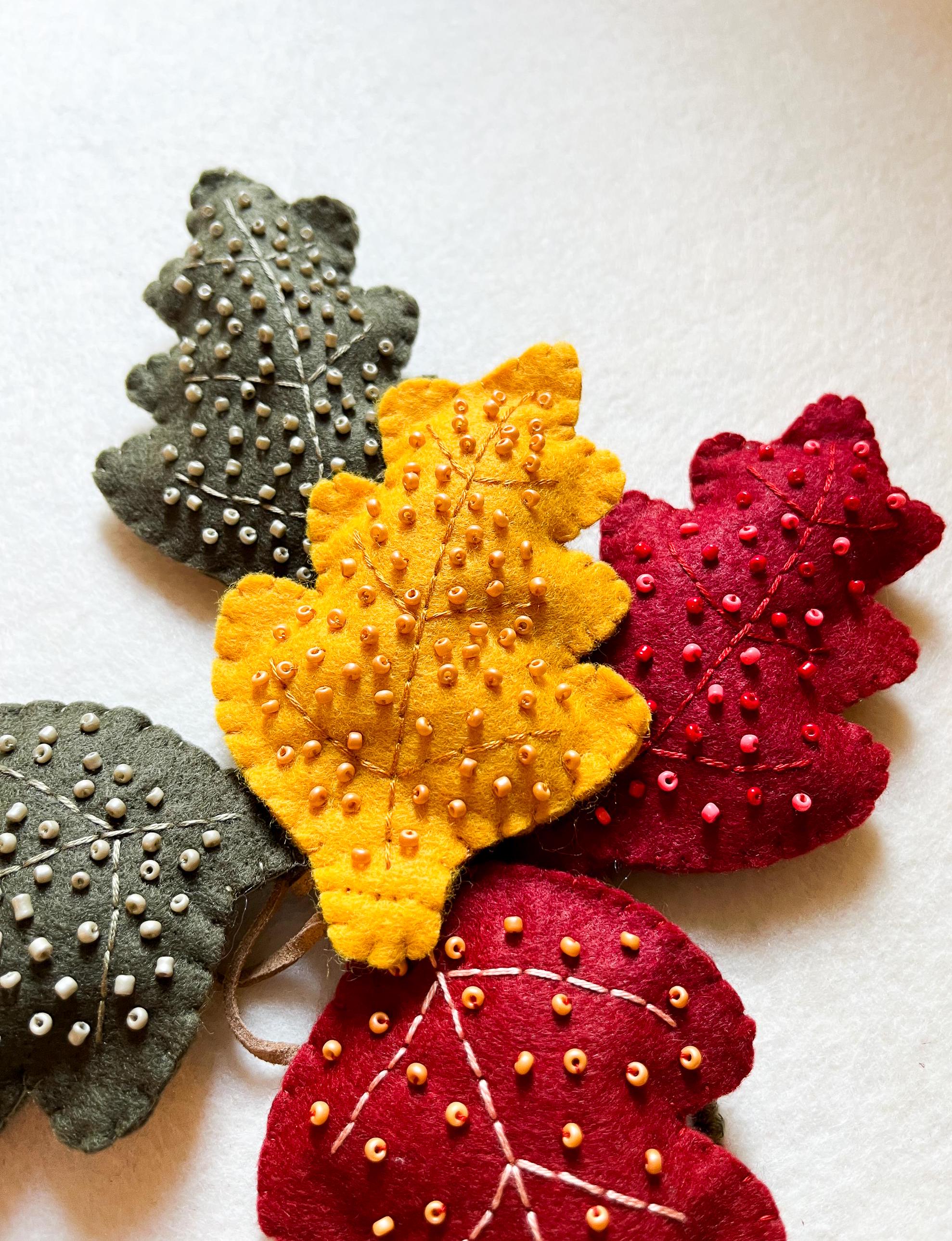 Pattern for Felt Leaves Ornaments, Digital Pattern Instant Download ...