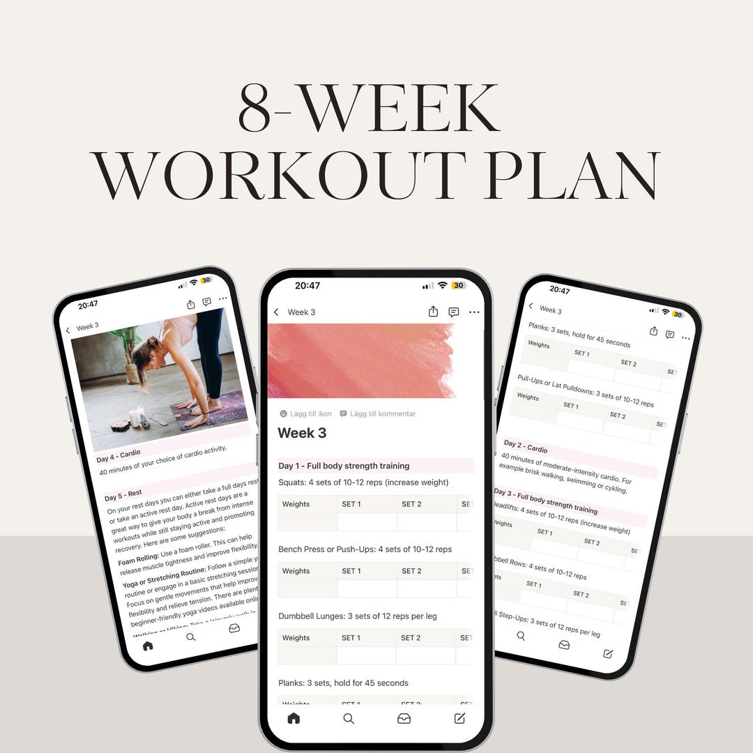Notion Template Workout Plan Notion Templates Exercise Planner Workout ...