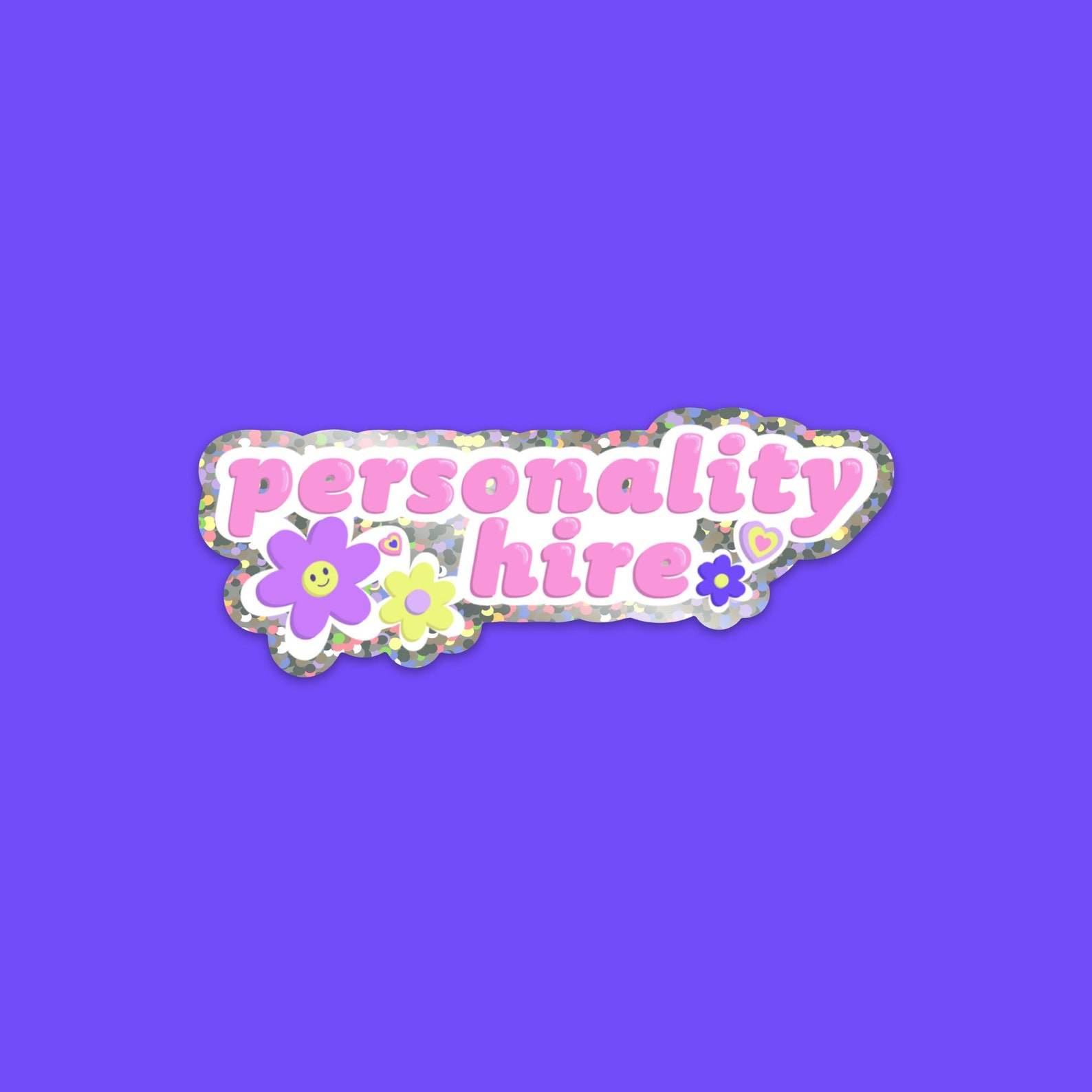 Personality Hire Glitter Vinyl Sticker | Stickers for the Corporate ...