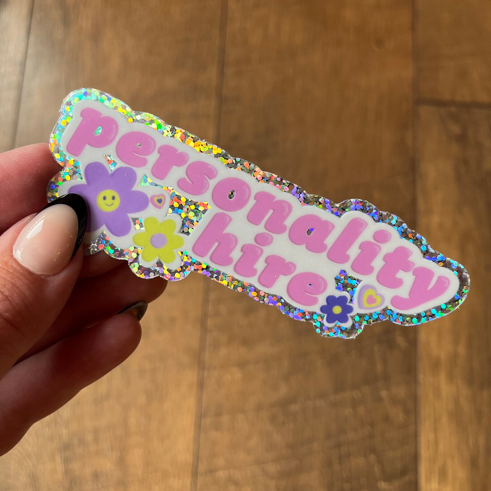 Personality Hire Glitter Vinyl Sticker | Stickers for the Corporate ...