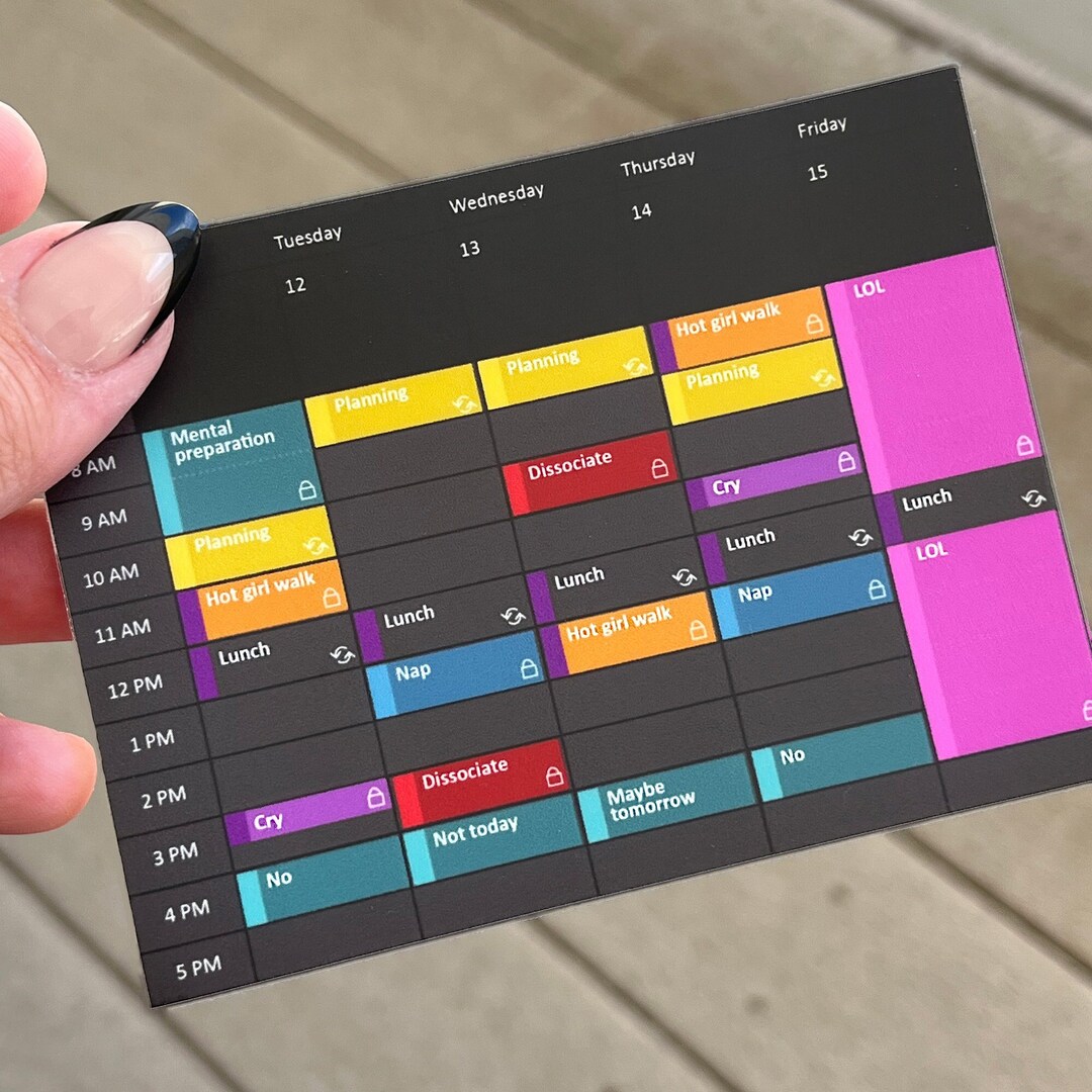 Booked & Busy Outlook Calendar Vinyl Sticker | Stickers for the ...