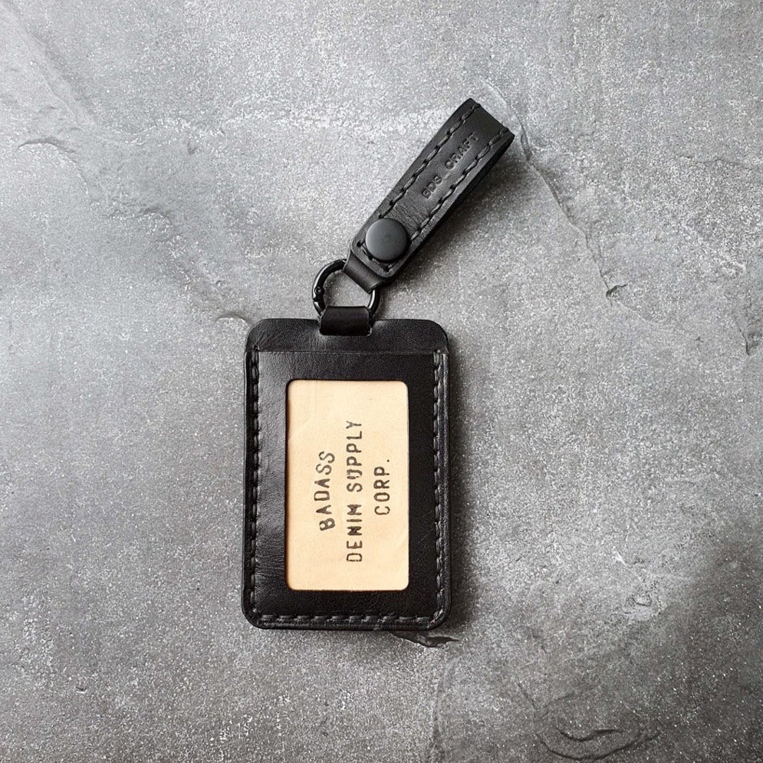 Leather Belt Clip ID Holder, Dual Function, Custom Made, Full Leather ...