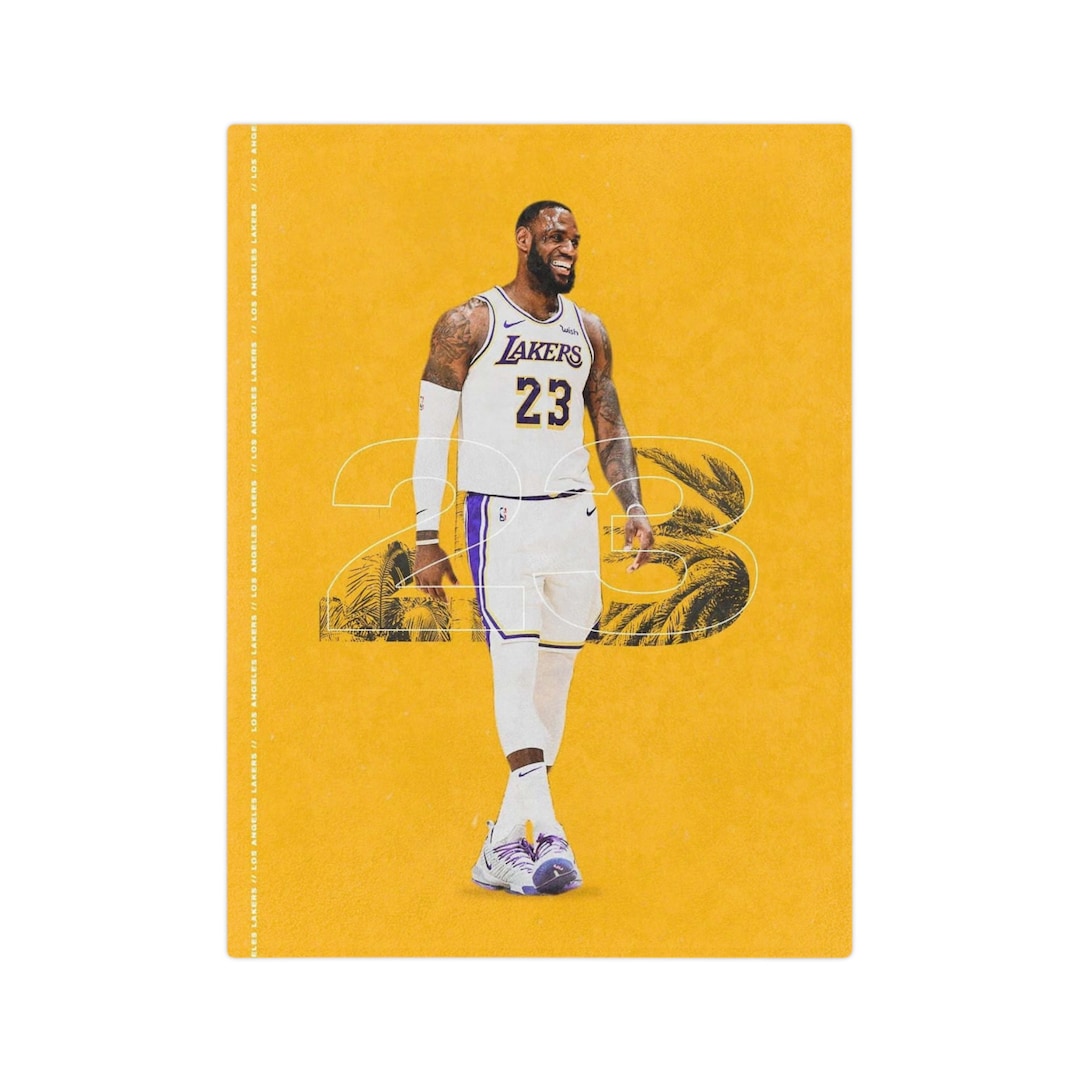 Lebron James Velveteen Minky Blanket Gifts for Lakers Fans Gifts for ...