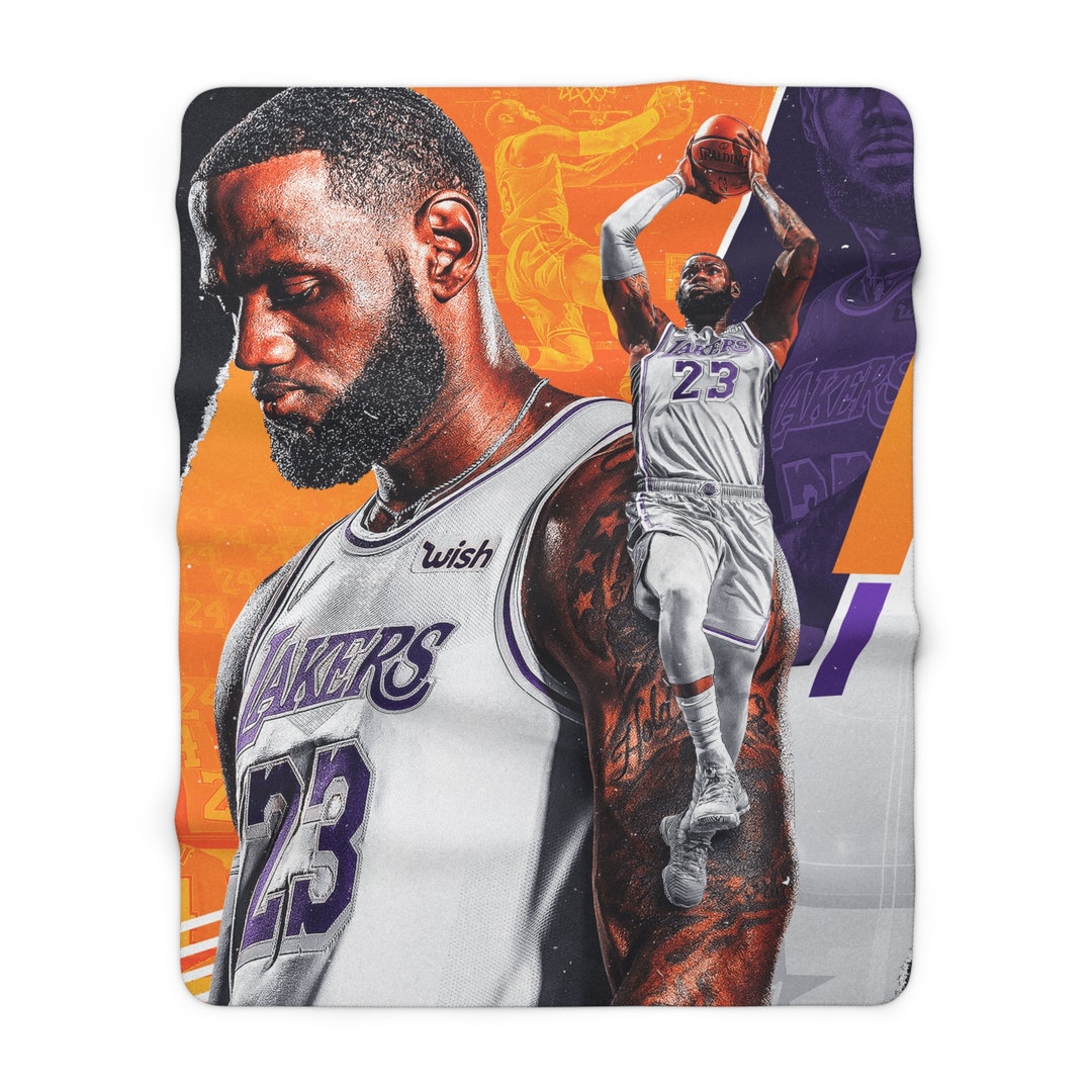 Lebron James Sherpa Fleece Blanket | Gifts for Lebron James Fans ...