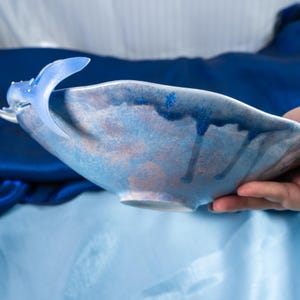 Ethereal Orca Jewelry Dish Ceramic 3D Blue Whale Ring Dish Handpainted ...