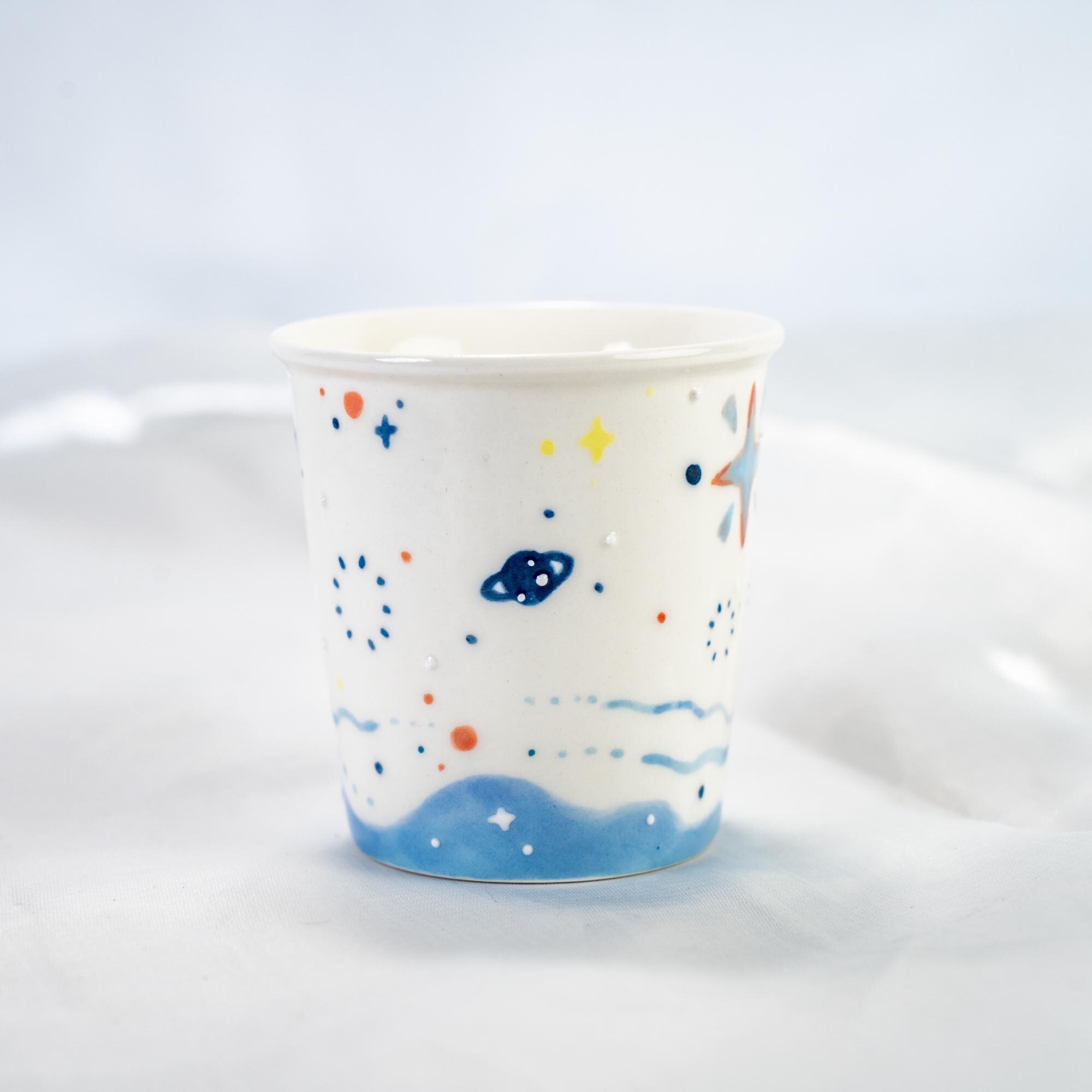 Sea Adventures Mug Set | Hand-painted Playful Orca & Stingray Ceramic ...