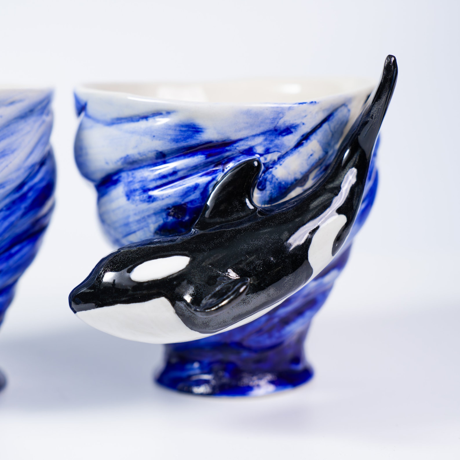 Handmade Orca Mug Ceramic Whlae Coffee Cup Tea Mug Coastal Decor Mug ...