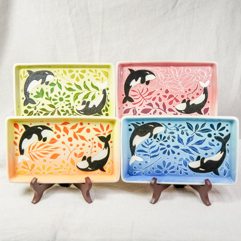 Orca Ceramic Mug & Tray Set Rustic Coffee Mug Country Style Jewelry ...