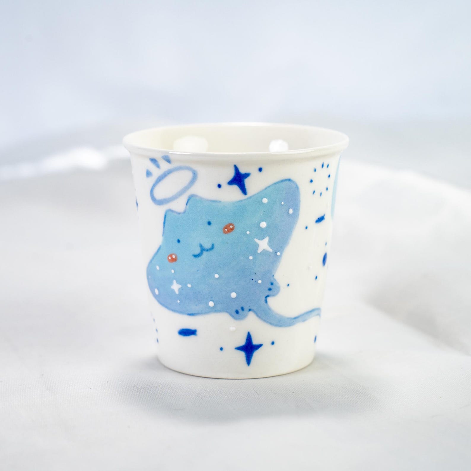 Sea Adventures Mug Set | Hand-painted Playful Orca & Stingray Ceramic ...