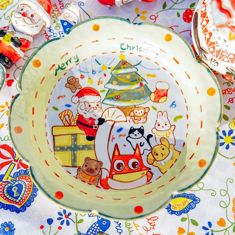 Santa Plate - Etsy