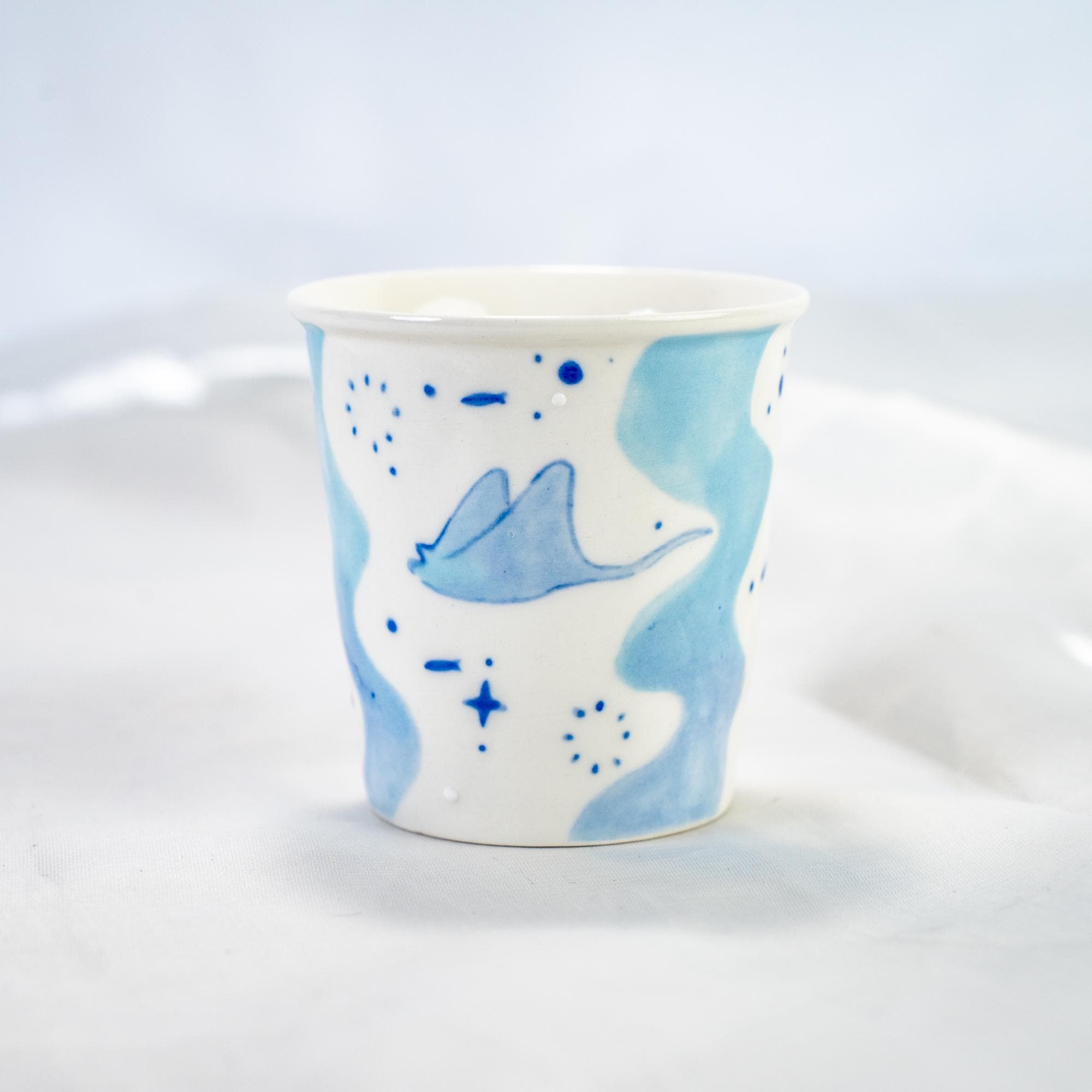 Sea Adventures Mug Set | Hand-painted Playful Orca & Stingray Ceramic ...