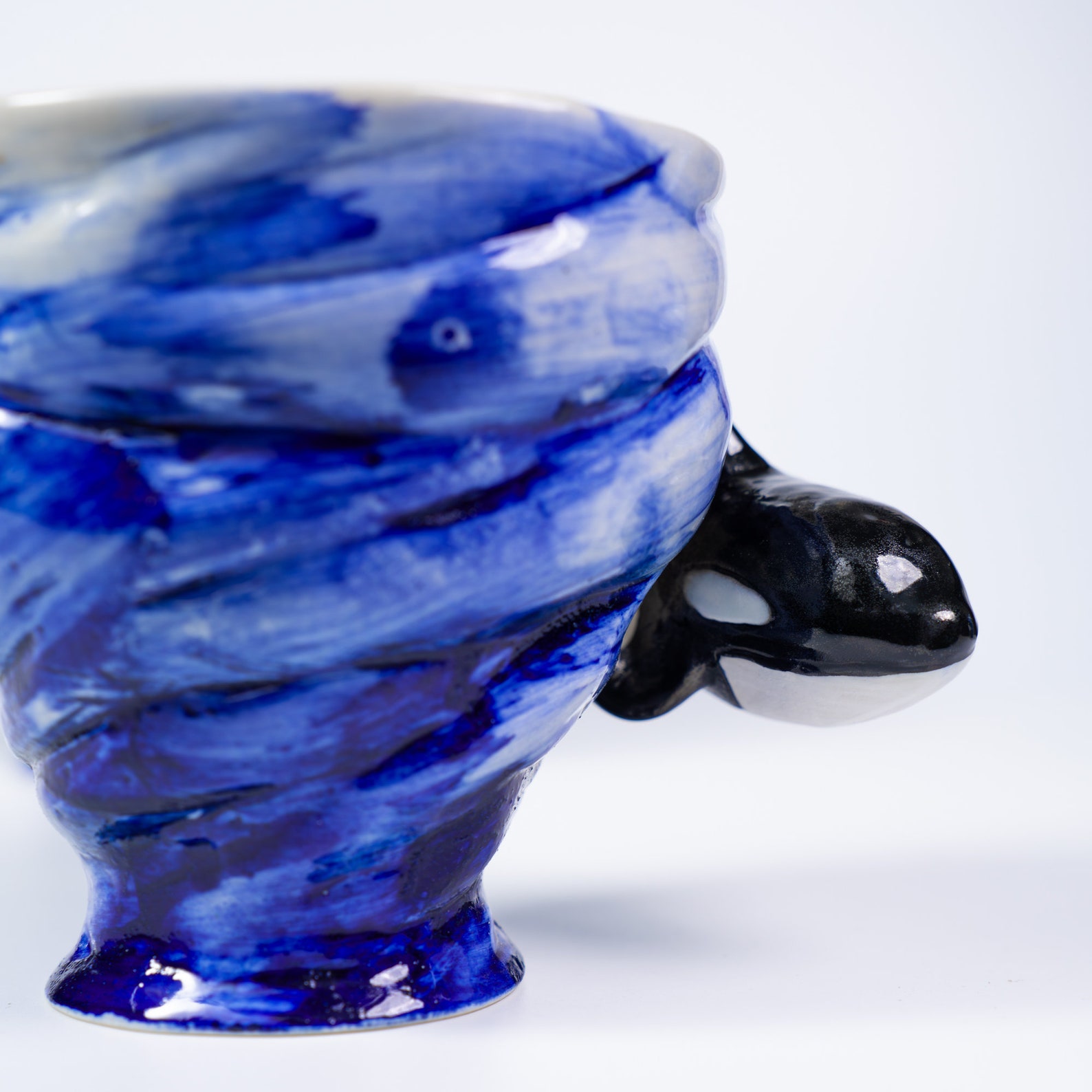 Handmade Orca Mug Ceramic Whlae Coffee Cup Tea Mug Coastal Decor Mug ...