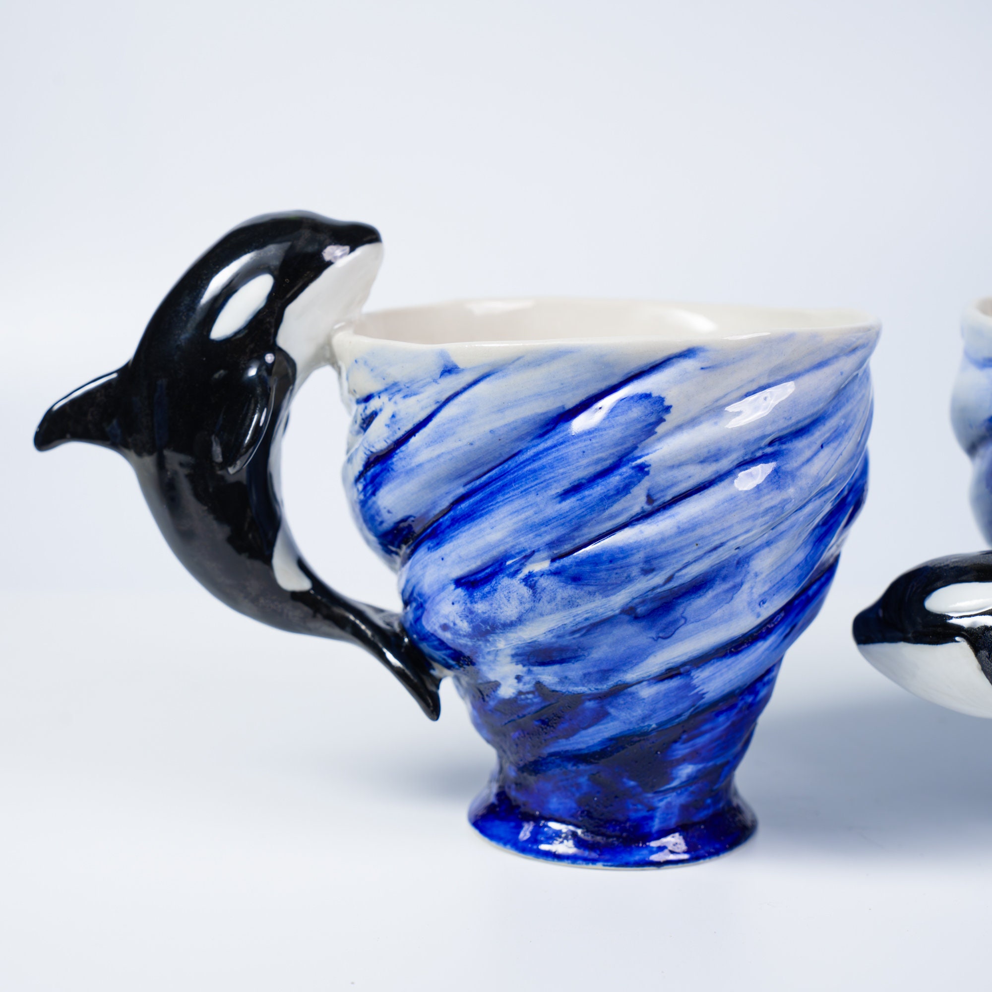 Orca Mug 13.4oz Handmade Ceramic Mug Housewarmig Gift Home Kitchen ...