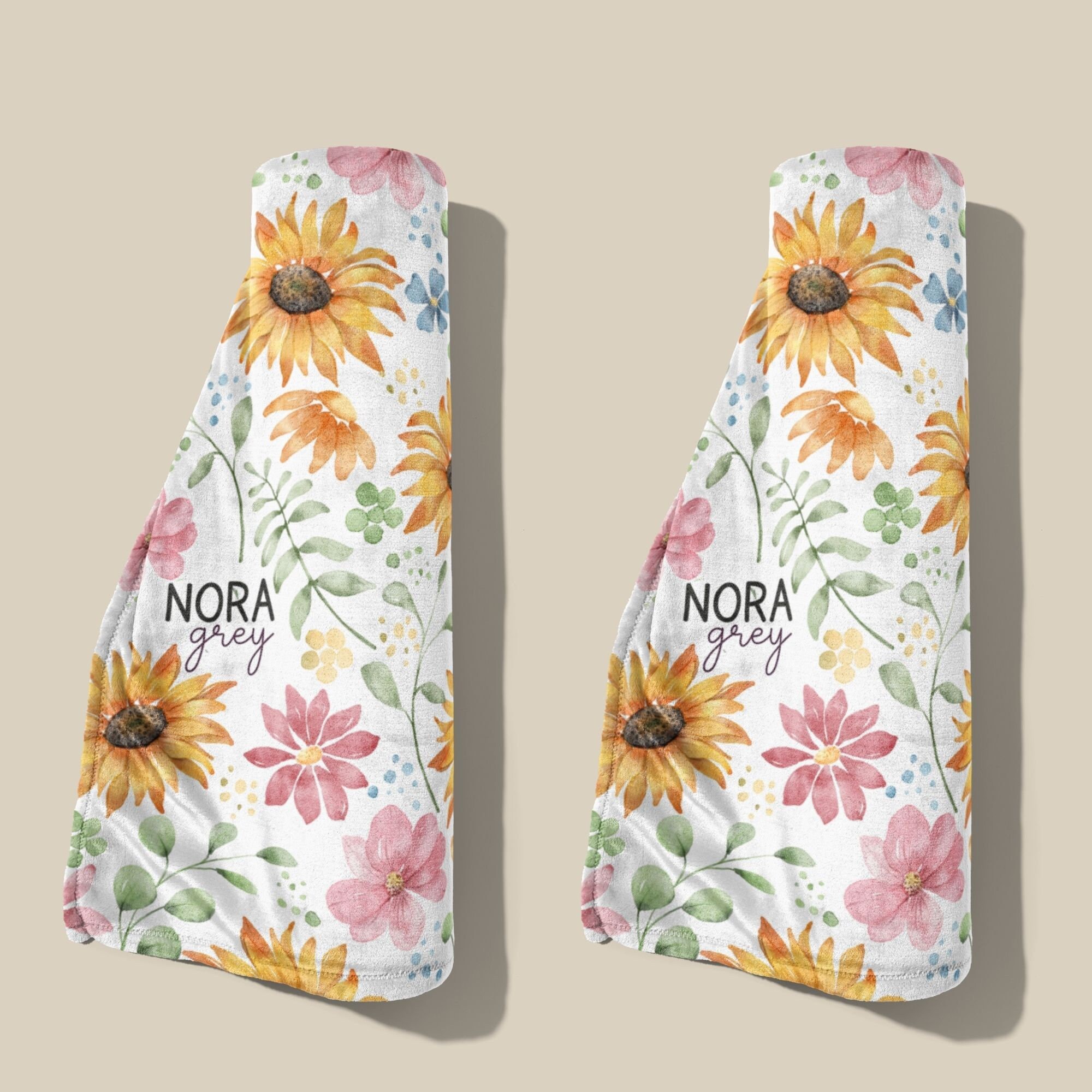 Personalized Sunflower Blanket Custom Name Blanket Sunflower Baby ...