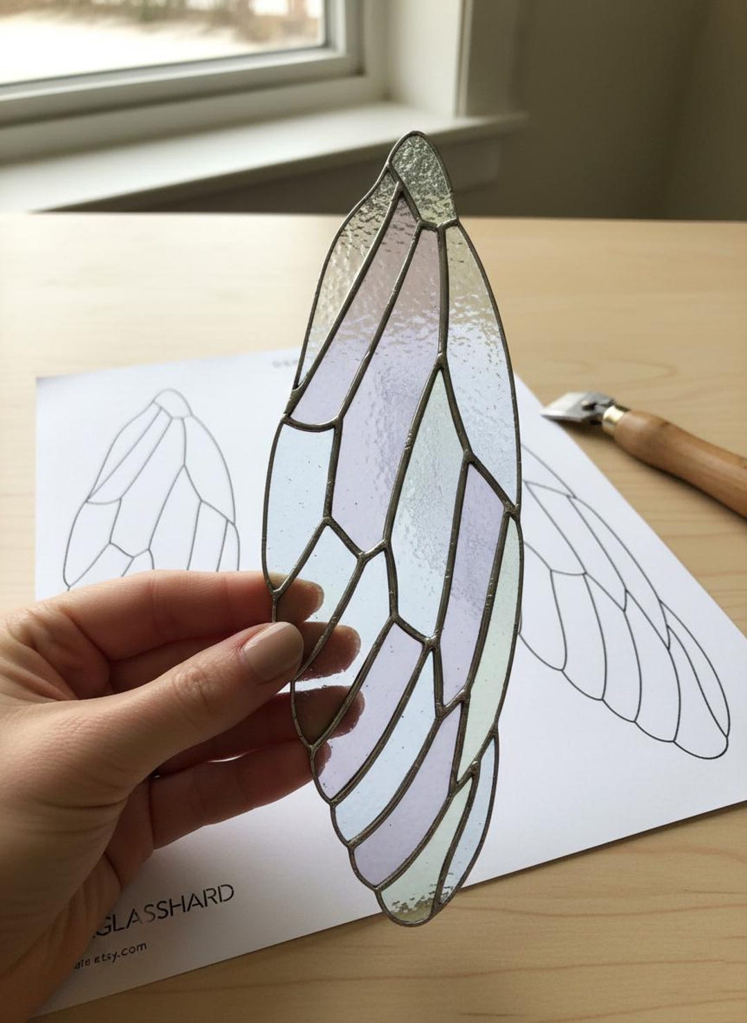 Insect Wing Stained Glass Digital Pattern Download DIY Stained Glass ...