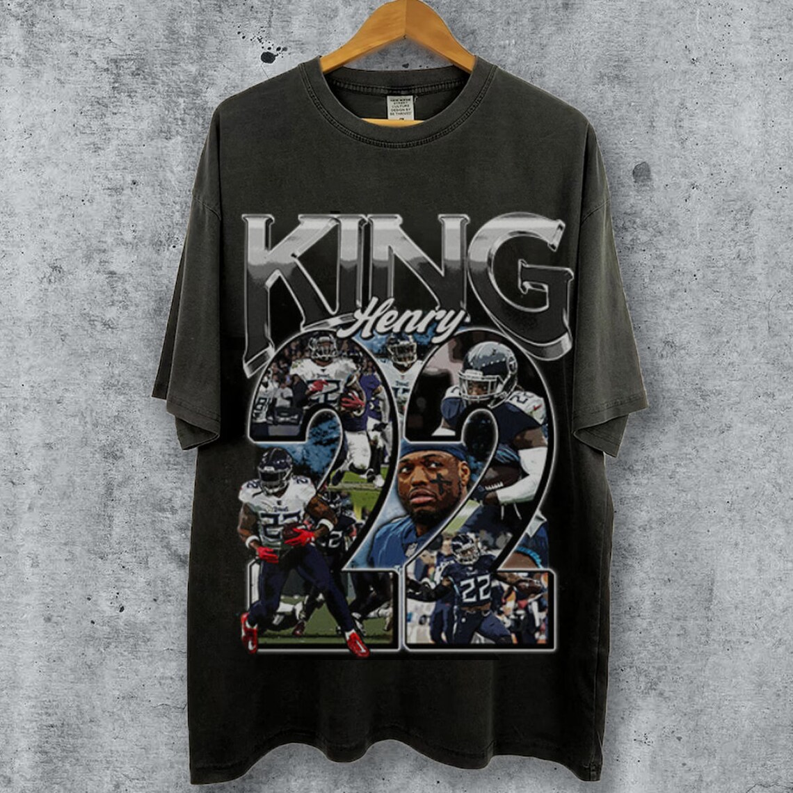 Derrick Henry Vintage 90s Graphic Style T-shirt, Derrick Henry Shirt ...