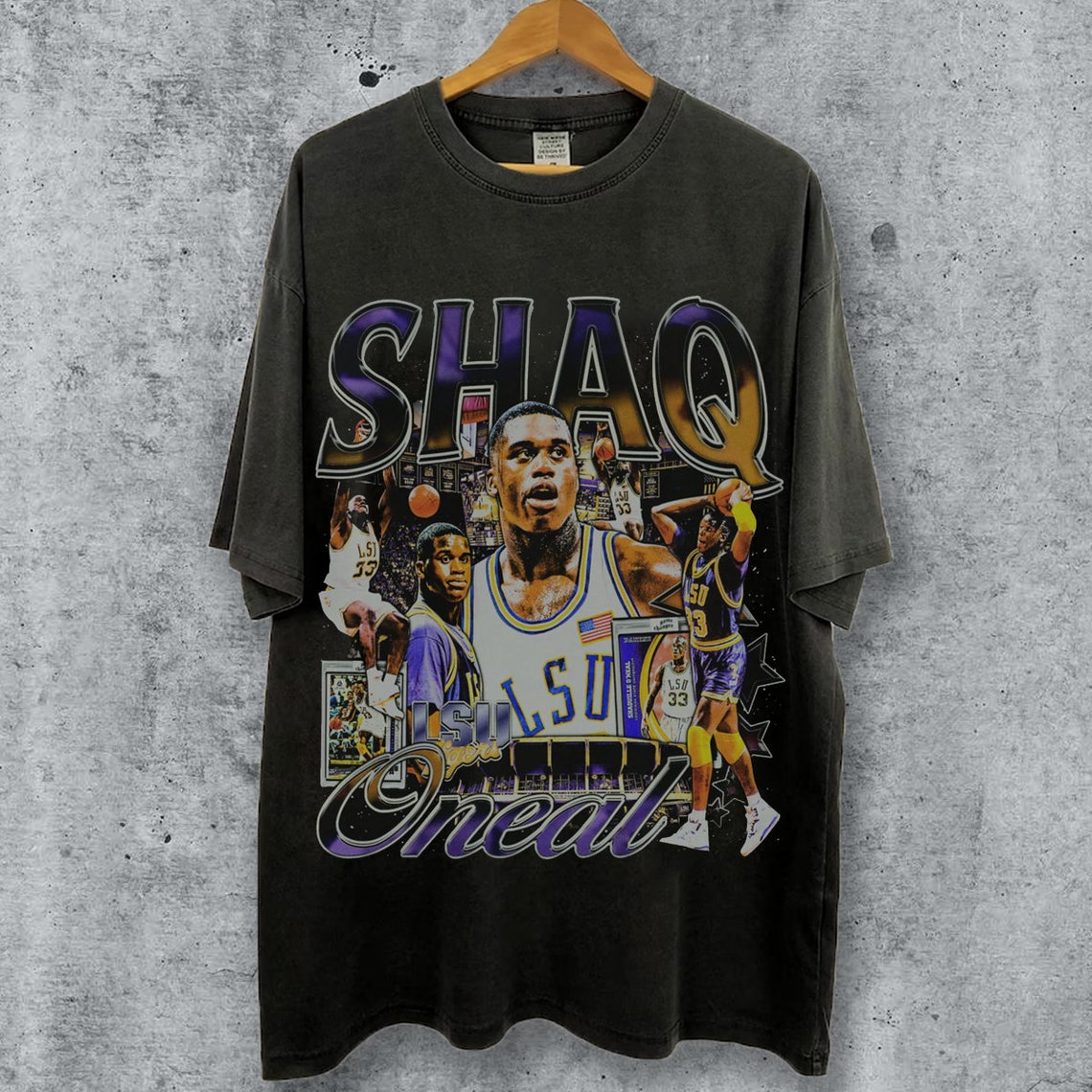 Shaquille O'neal Shirt for Men Women Vintage Basketball Shirt Bootleg T ...