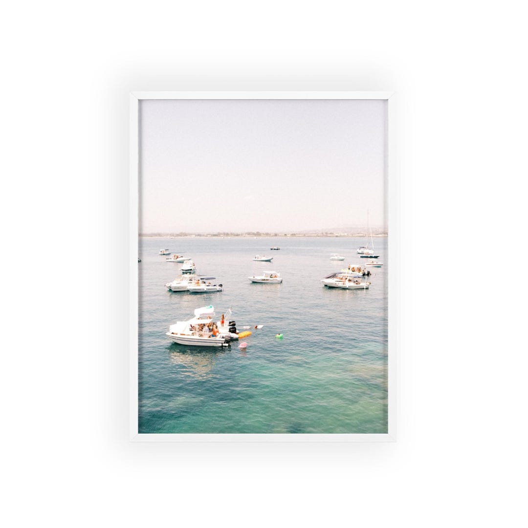 Vintage Film Coastal Boating Poster, Nautical Wall Art Decor, Wooden ...