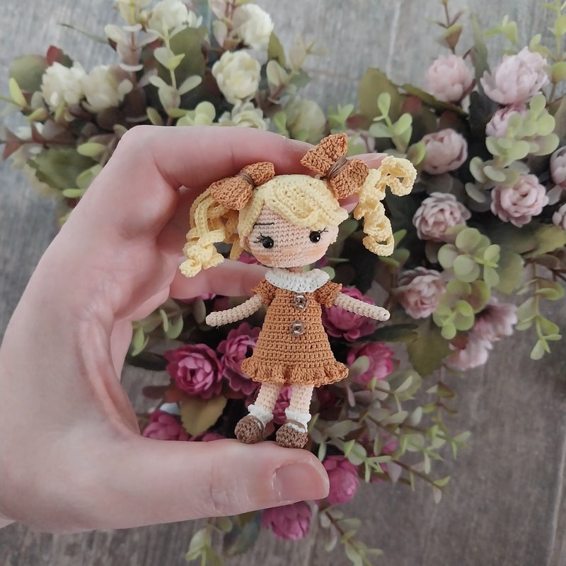 Mini Crochet Doll - Etsy