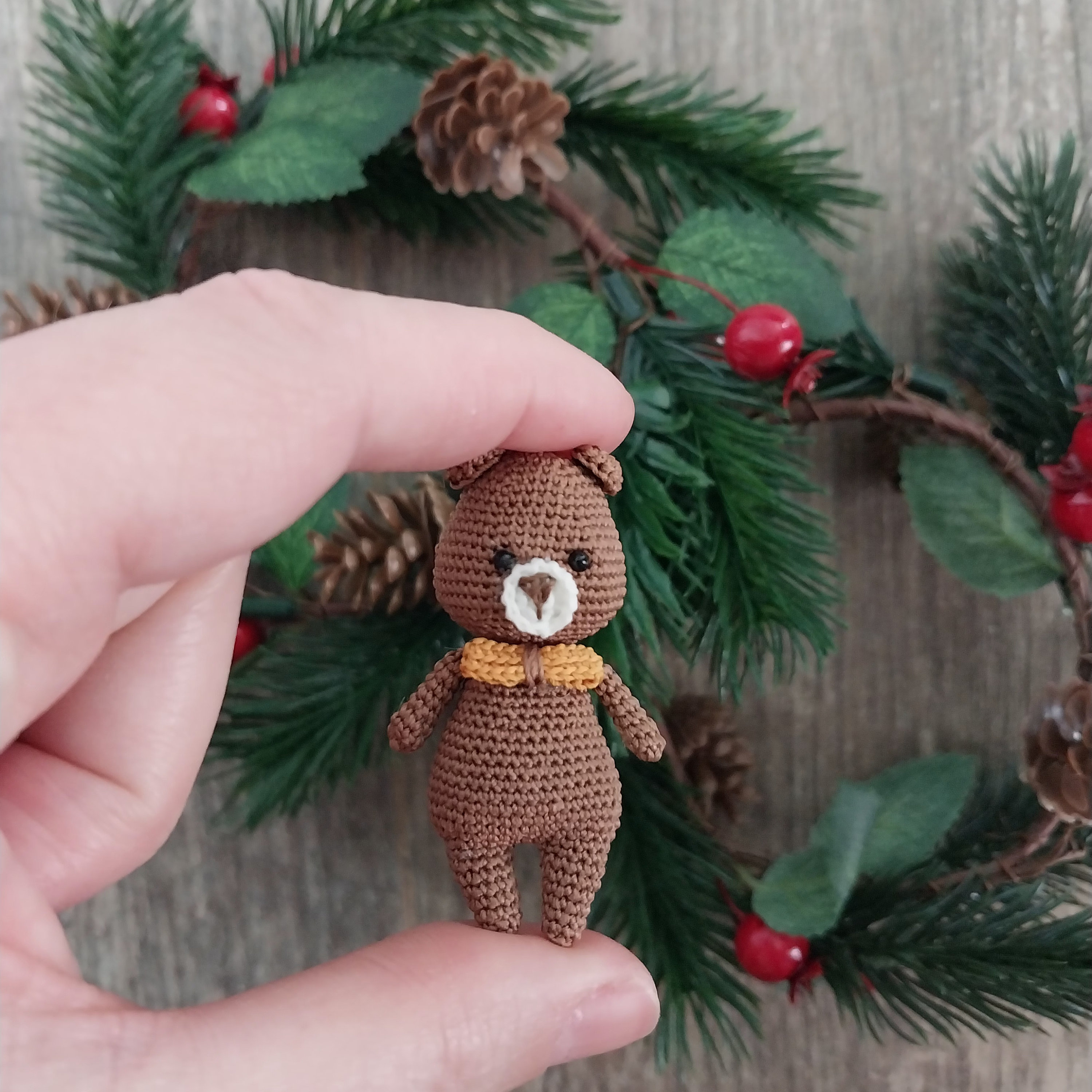 Miniature Amigurumi Crochet Bear Family Set - Handmade Tiny Bears for ...