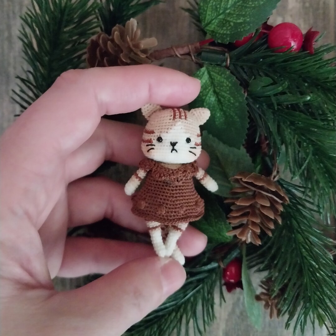 Adorable Handmade Amigurumi Crochet Miniature Cat Perfect Gift for Cat ...