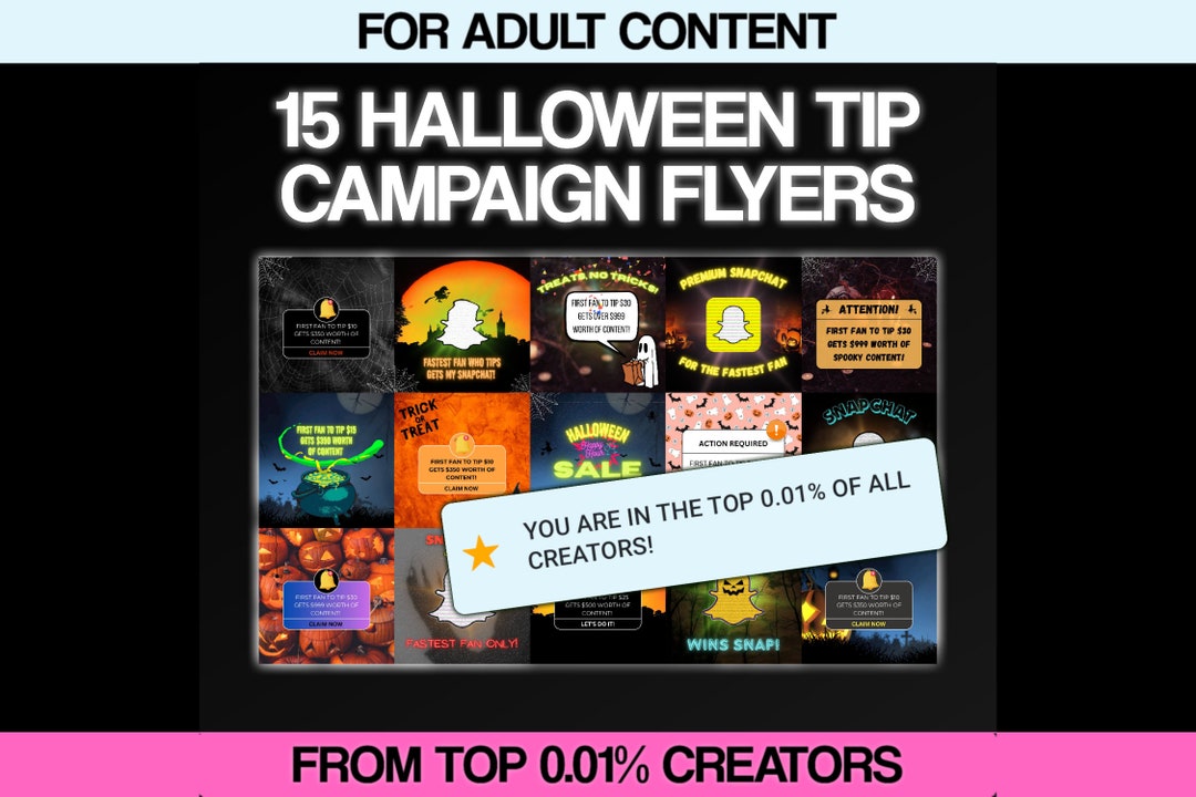 15 Onlyfans Halloween Tip Campaign Flyers / Flyers for Onlyfans Tip ...