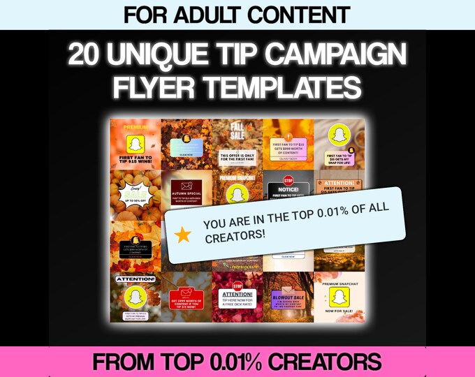20 Onlyfans Tip Campaign Flyers for Fall / Flyers for Onlyfans Tip ...
