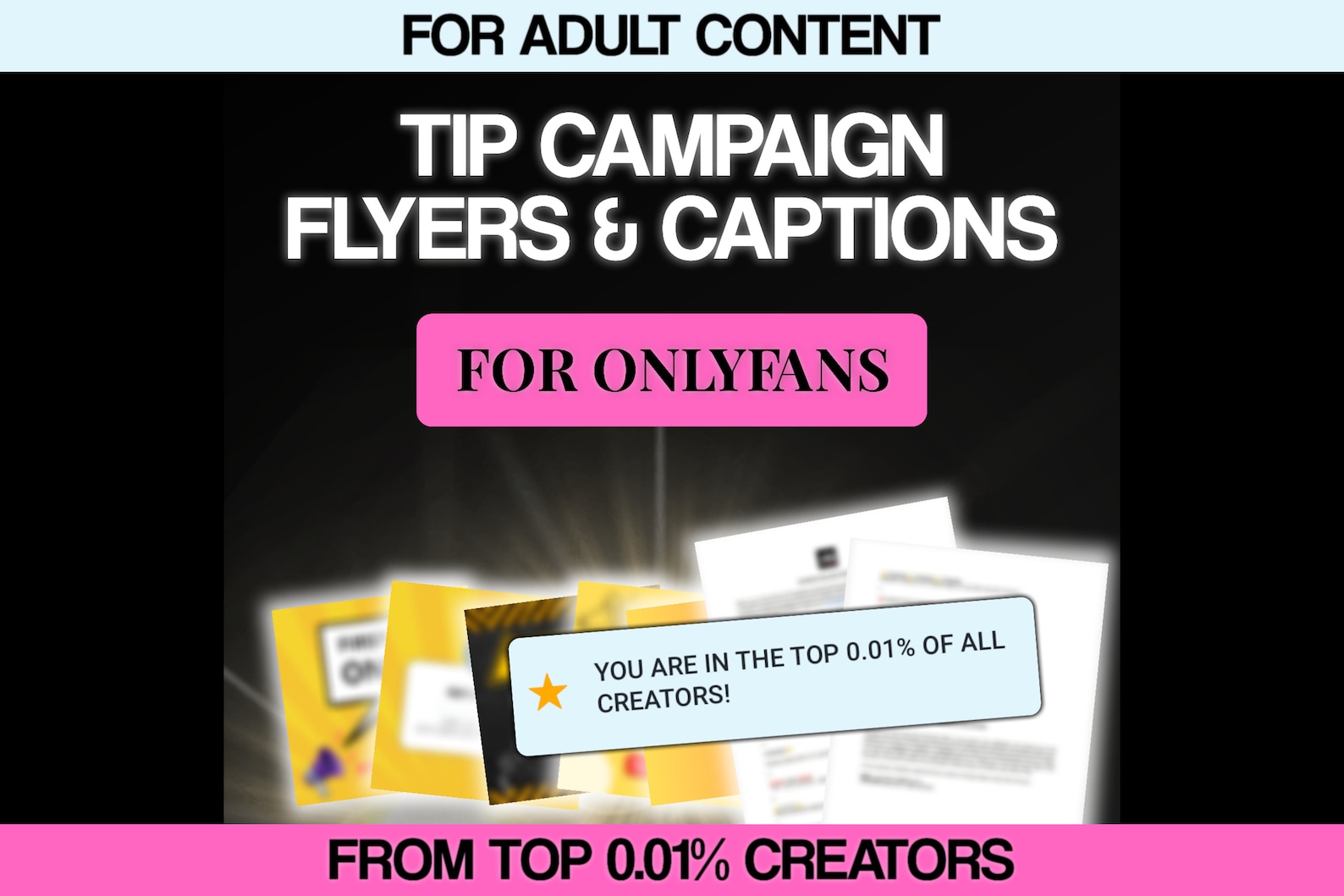 Onlyfans Tip Campaign Flyers and Captions Bundle / Flyers for Onlyfans ...