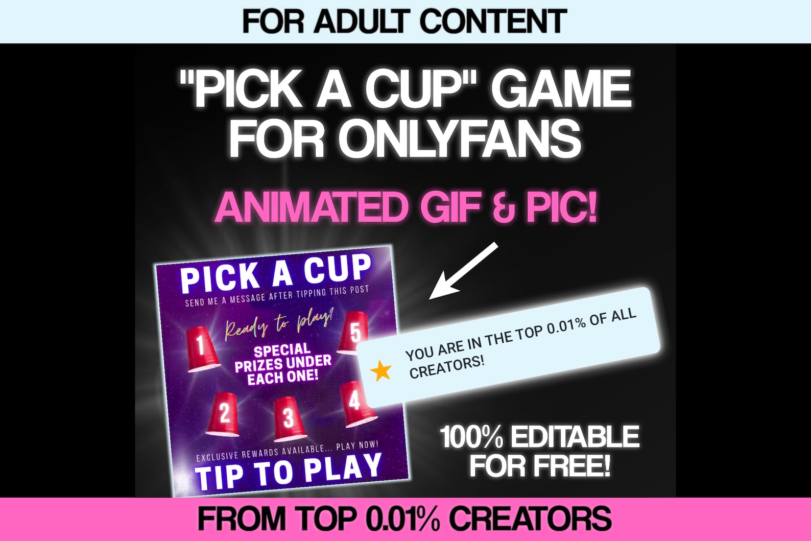 Pick a Cup Game for Onlyfans / Onlyfans Game Games for Onlyfans Fansly ...