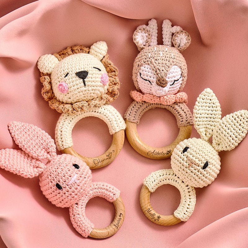Wooden Baby Rattle - Etsy