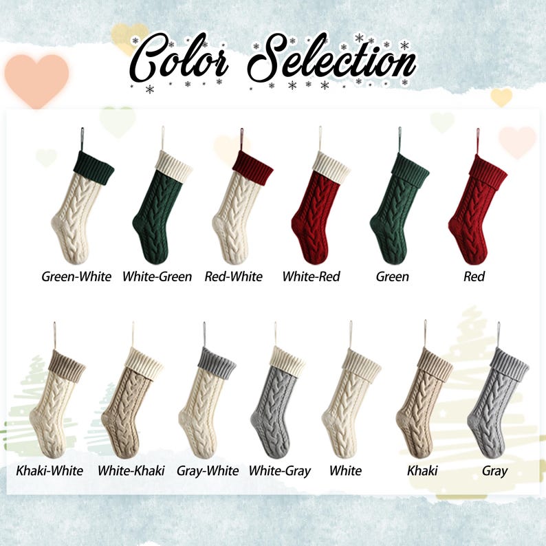 Personalized Knit Christmas Stocking, 2025 Family Christmas Stockings ...