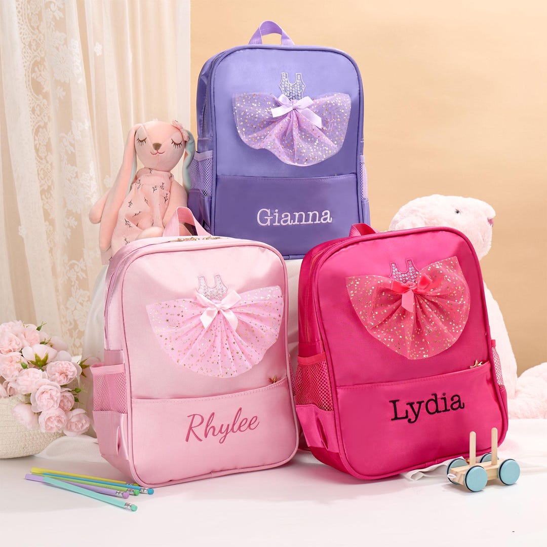 Custom Dance Backpack With Embroidery Name, Personalized Ballerina ...