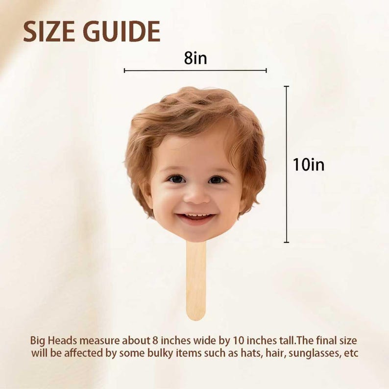 Face Cutout on a Stick, Custom Big Head Face Cutout for Party, Custom ...