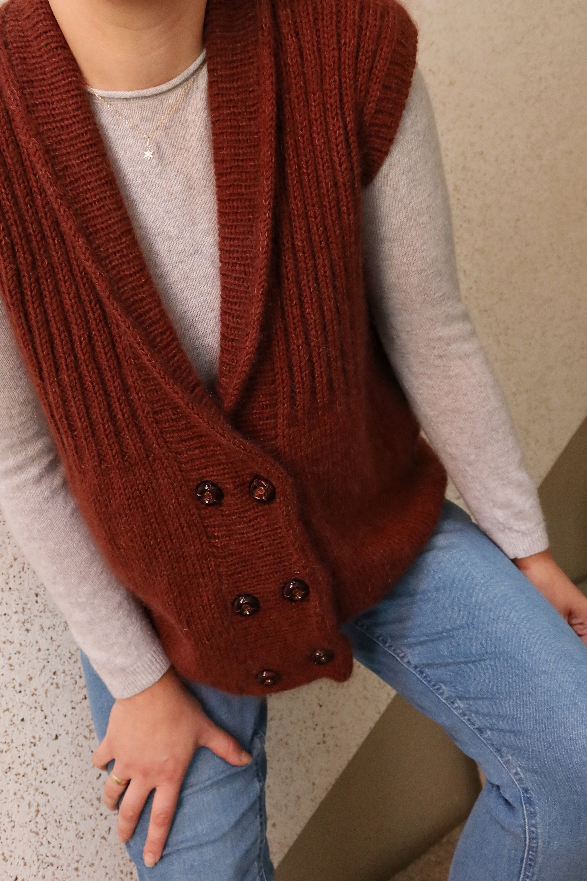 Knitting Pattern Dana Vest PL, Pattern Instructions Recipe Pdf Woolen ...