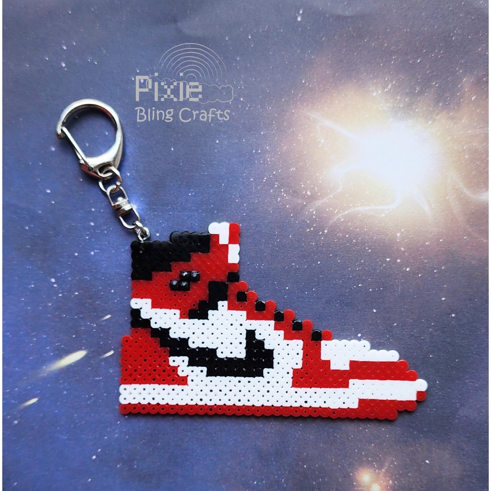 Hama Perler Beads Nike Jordan Air Sneakers Bag Charm, Backpacks Charm ...
