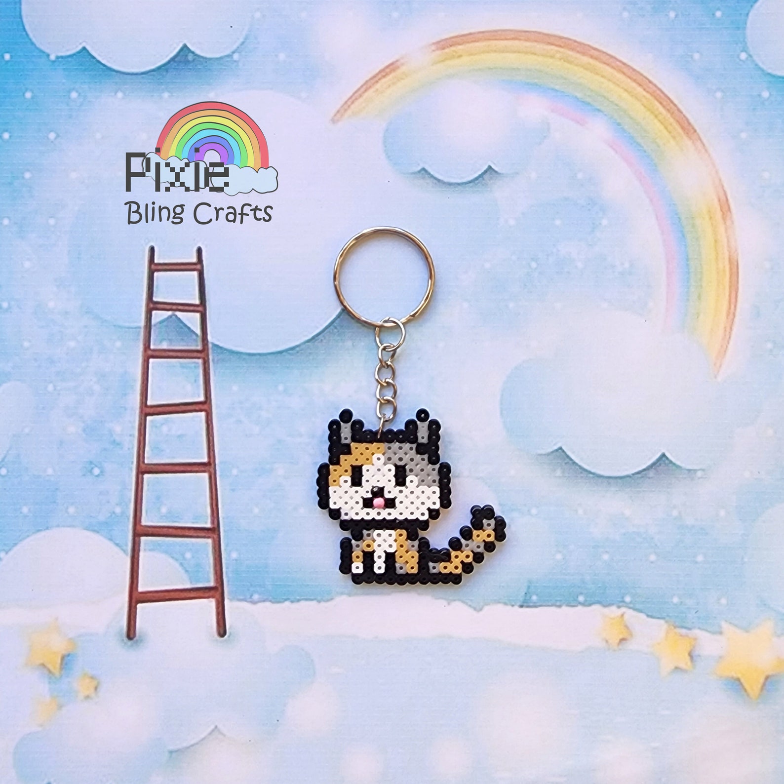 Hama Perler Beads Cat Dogs for Bags, Backpacks, Clothes, Keychain ...
