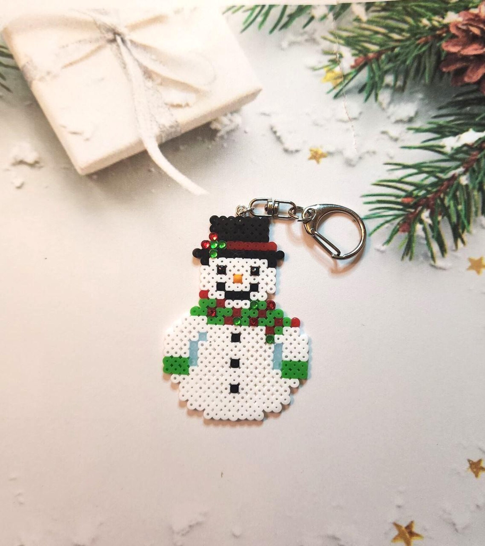 Hama Perler Beads Christmas New Year 2025 Snowman Santa Gingerbread Man ...