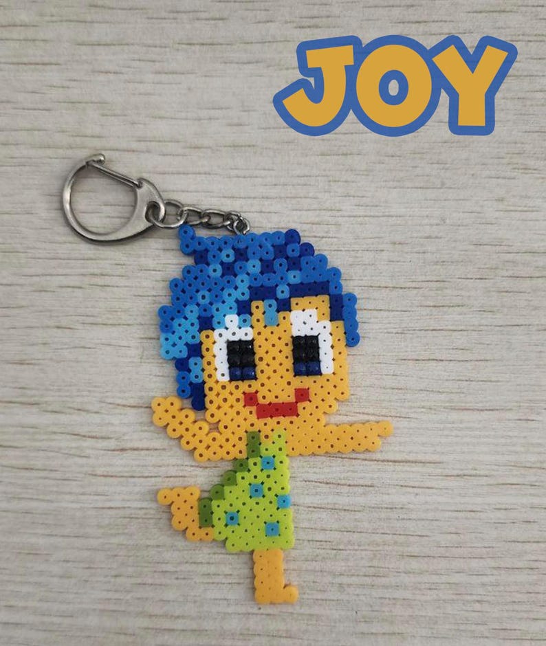 Hama Perler Beads Pixel Art Bag Charm Inside Out Emotions - Etsy